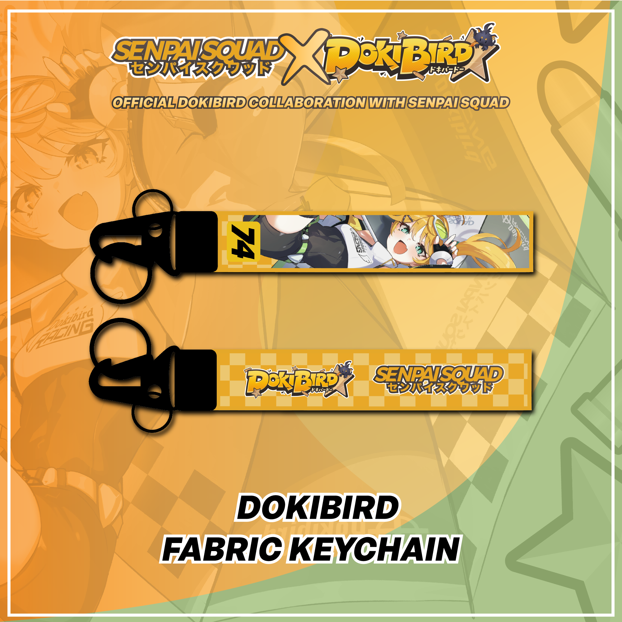 Dokibird Fabric Keychain – Senpai Squad